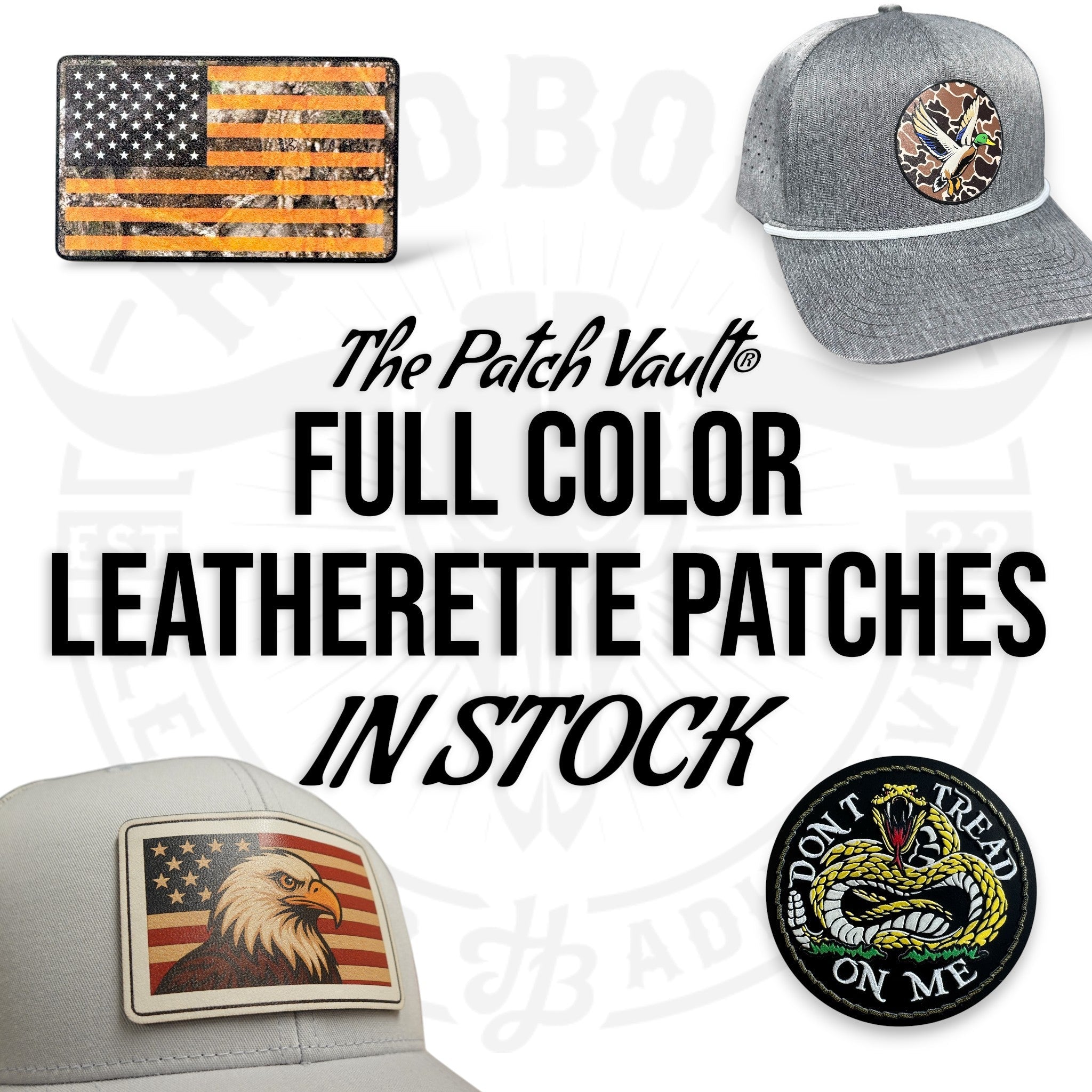 FULL COLOR LEATHERETTE PATCHES-IN STOCK – Hydbond™️